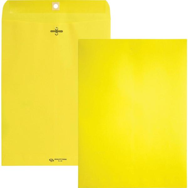 商品名qua38736   品質公園ファッションカラーClasp封筒Quality Park 38736 Clasp Envelopes, Gumming, 9-Inch X12-Inch, 10/Pk, Yellowブランド：Qualit...