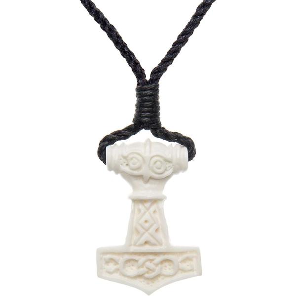 商品名81stgenerationノルウェーケルトハンマー型魔除けボーンペンダント81stgeneration Hand Carved Bone Thor Hammer Necklace for Men - Norse Mythology ...