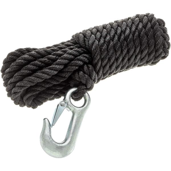 商品名Attwood Poly Winch Rope with Steel Hook by attwoodAttwood 11739-2 Poly Winch Rope with Steel Hook (3/8-Inch x 20-Feet...