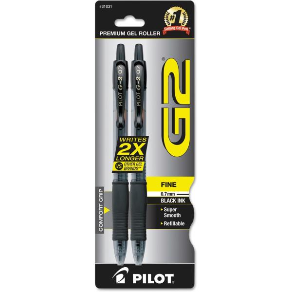 商品名pil31031   パイロットg2 GelインクペンPILOT 31031 G2 Premium Retractable Gel Ink Pen, Refillable, Black Ink, 7Mm, 2/Packブランド：PIL...