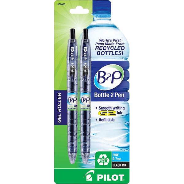 商品名BeGreen B2P Bottle Gel Rolling Ball, Retractable, Black Ink, 0.7mm Fine, 2/Pack (並行輸入品)PILOT B2P - Bottle to Pen Refi...