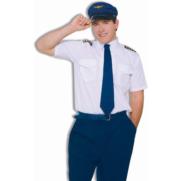 商品名パイロット　制服　シャツ　コスチューム　大人男性用　Co-pilotForum Novelties Men's Co-Pilot Airline Pilot Uniform Costume, White, Standardブランド：F...