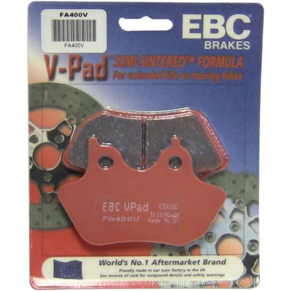 商品名BRAKEPAD SEMISNTRD FA400VEBC Brakes FA400V Semi Sintered Disc Brake Pad, Black, One-Sizeブランド：EBC Brakes商品サイズ：高さ：1.3 c...