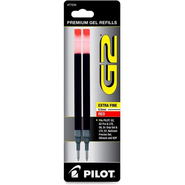 商品名Refill for G2 Gel, Dr. Grip Gel/Ltd, ExecuGel G6, Q7, Extra Fine, Red, 2/Pack (並行輸入品)PILOT G2 Gel Ink Refills For Rol...