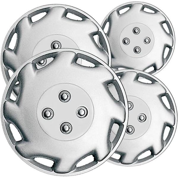 商品名OxGord Hubcaps Wheel Covers - (Set of 4) Hub Caps Wheels Rim Cover - Car Accessories Silver Hubcap Standard Steel Rim...