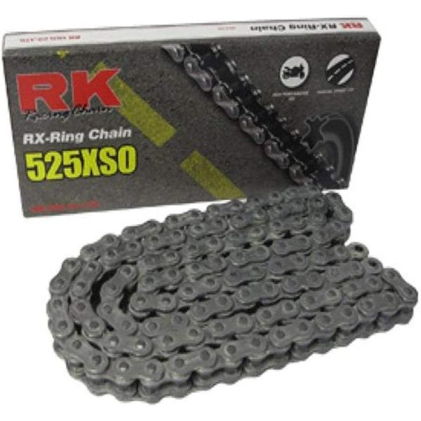商品名RK レーシングチェーン 525XSO-130 (525シリーズ) スチール 130リンク 高性能 ストリート オフロード RX-リングチェーン 接続リンク付きRK Racing Chain 525XSO-130 (525 Serie...