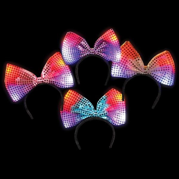 商品名Flashing Bow Headband 点滅ボウヘッドバンド♪ハロウィン♪クリスマス♪One sizeRhode Island Novelty 6"" Flashing Bow Headbandブランド：Rhode Island ...