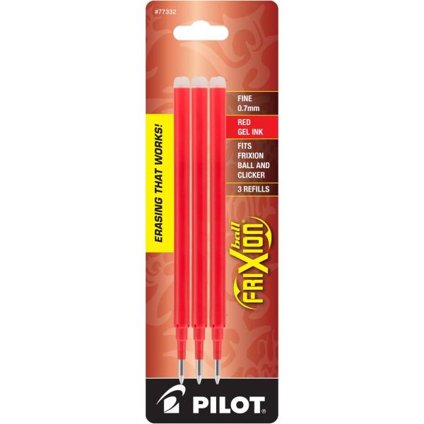 商品名パイロットRefill for FriXion Erasable Gelインクペン、赤、3 / PkPILOT FriXion Gel Ink Refills for Erasable Pens, Fine Point, Red In...