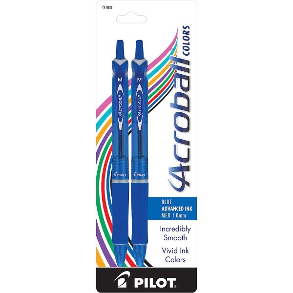 商品名Acroball Colors BallPoint PenPILOT Acroball Colors Advanced Ink Refillable &amp; Retractable Ball Point Pens, Medium ...