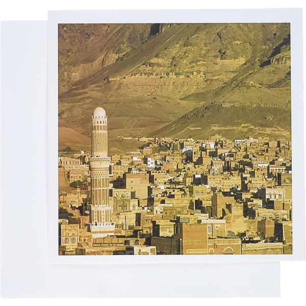 商品名Danita Delimont   イエメン   アジア、イエメン、Sanaa。Old City and Mosque Minaret。-as39 mpa0161   Melissa公園   グリーティングカード Set of 12 ...