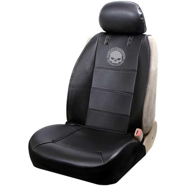 商品名ハーレーダビッドソンシートカバーシデリスブラックウィリーGスカルロゴ付きシングルHarley-Davidson Willie G. Skull Logo Sideless Seat Cover Black - Single PC859...