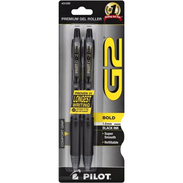 商品名G2 Retractable Gel PenPilot G2 Premium Gel Roller Pen Fine .7mm 2/Pkg-Blackブランド：PILOT商品サイズ：2 Count (Pack of 1)高さ：1.3 ...