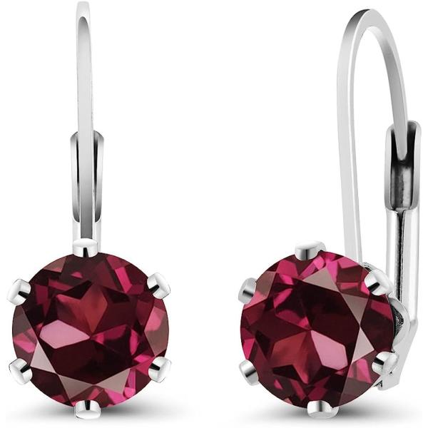 商品名Gem Stone King 2.00カラット 天然 ロードライトガーネット ピアス レディース シルバー925 1月 誕生石Gem Stone King 925 Sterling Silver Red Rhodolite Garne...