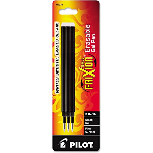 商品名Refill for FriXion Erasable Gelインクペン、ブラック、3 / PkPILOT 77330 Frixion Gel Pen Refills, 7Mm, Medium Pt, 3/Pk, Blackブランド：...