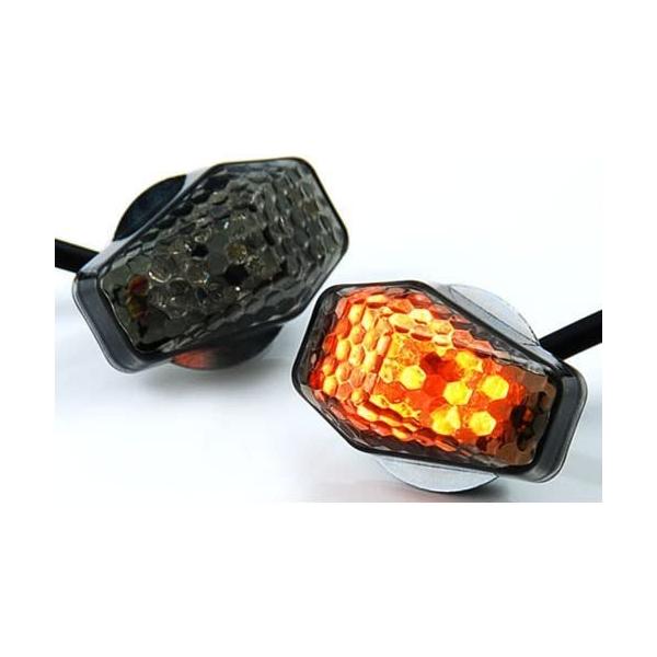 商品名15 Amber LED Flush Mount Smoke Turn Signal Indicator Blinker Light Universal For Motorcycle Sport Street Racing Bikeブ...