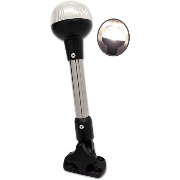 商品名Pactrade Marine RV調整可能折りたたみすべてのラウンドポールライトHナビゲーションライトSSPactrade Marine Aluminium LED RV Adjustable All Round 360 Degre...