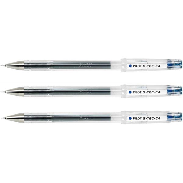 商品名PILOT G-TEC-C4 Gel Ink Rollerball Pens Ultra Fine Tip 0.4 mm Line 0.2 mm Blue (Pack of 3)ブランド：PILOT商品サイズ：3 Unit  (Lot...