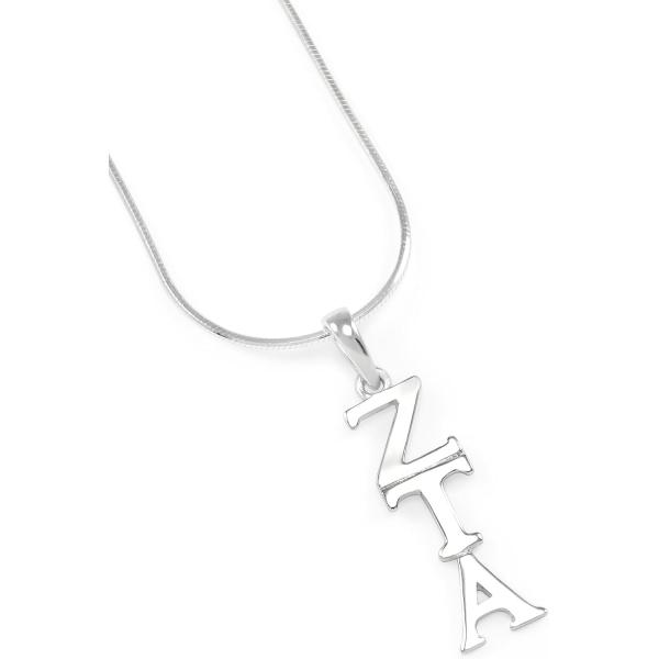 商品名Zeta Tau AlphaスターリングシルバーLavaliereペンダント シルバーThe Collegiate Standard Zeta Tau Alpha Sterling Silver Lavaliere Pendant/S...