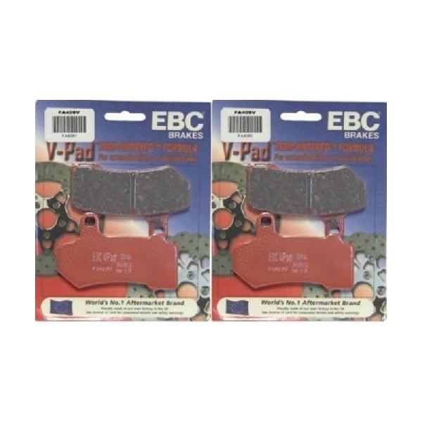 商品名EBC Semi-Sintered Front Brake Pads (2 sets) 2008-2014 Harley Davidson FLHX Street Glide/FA409Vブランド：EBC Brakes商品サイズ：商品...