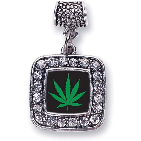 商品名Marijuana Weed Leafチャームパンドラブレスレット&amp;と互換性に最も主要ブランド、Chamilia、ムラーノ、トロール、ビアッジ、およびその他のヨーロピアンブレスレットInspired Silver - Mari...