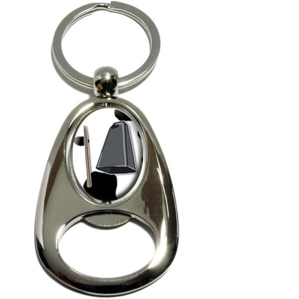 商品名もっとカウベル - オーバル栓抜きキーホルダーボトルスピニング楽器音楽おかしいパロディジョークマーチングバンドの牛を印刷More Cowbell - Musical Instrument Music Funny Parody Joke...