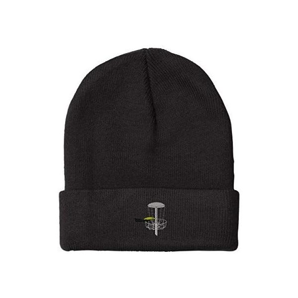 商品名Custom Beanie for Men &amp; Women Disc Golf A Embroidery Acrylic Skull Cap Hat Black Design Onlyブランド：Speedy Pros商品サイズ...