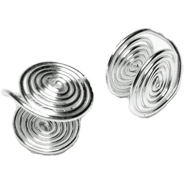 商品名Silver Tone Wire Wrapped Clip-on Earrings about 12mm Handmade in USA by EarlumsSilver Tone Wire Wrapped Clip-on Earri...