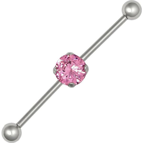 商品名Forbidden Body Jewelry Industrial Earrings Surgical Steel, 14 Gauge Industrial Barbell, Industrial Barbell 38mm (1.5 ...