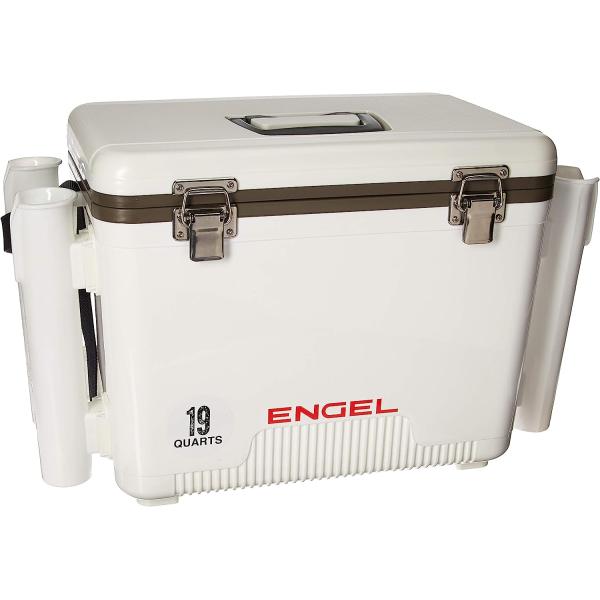 商品名ENGEL 19 Quart Leak-Proof air-Tight drybox/Cooler with Rod Holders, White (UC19-RH)Engel UC19 19qt Leak-Proof, Air Ti...