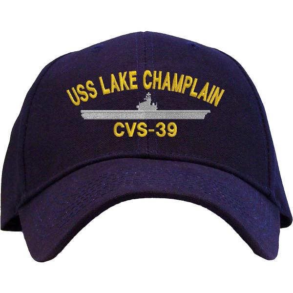 商品名USS Lake Champlain CVS-39 Embroidered Baseball Cap - Navy Blueブランド：Spiffy Custom Embroidered Caps商品サイズ：One Size商品番号：4...