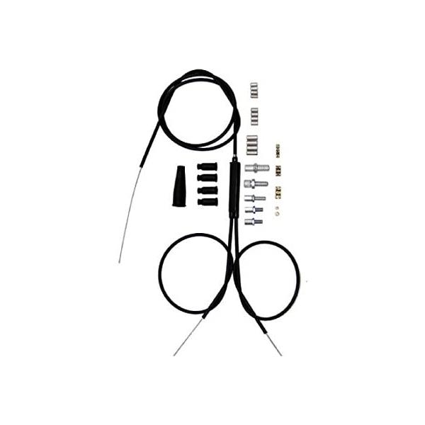 商品名Venhill U01-4-125-BK ユニバーサルスプリット デュアルスロットルオートバイケーブルキット ジャンクション付きVenhill U01-4-125-BK Universal Split Dual Throttle Mo...