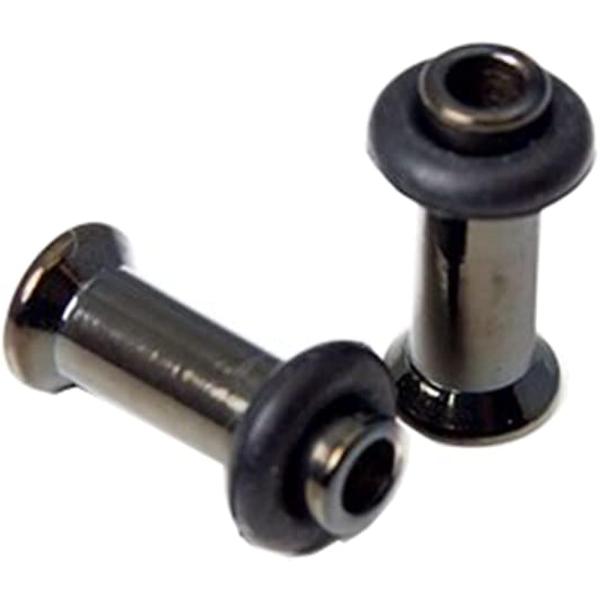 商品名BodyJewelryOnline Black Ion Plated Surgical Steel 2G Tunnels Gauges Earrings For Men Women Plugs O-Rings Flesh Ear Ex...