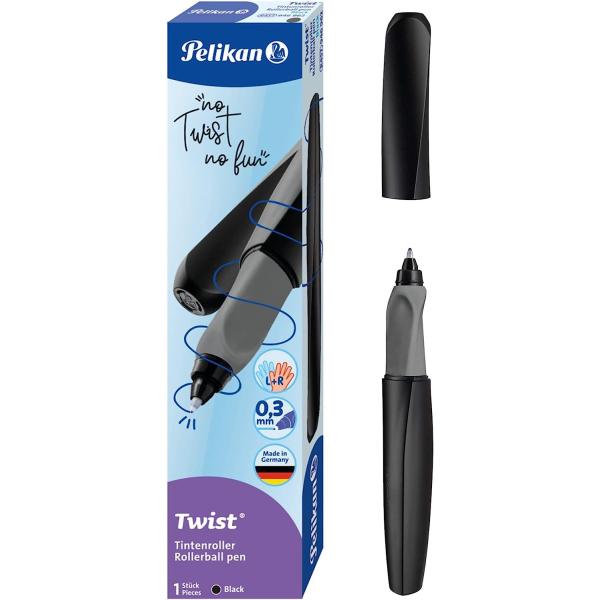 商品名Pelikan Twist Rollerball BlackPelikan 946962 twist fountain pen in a folding box, universal for right and left hander...