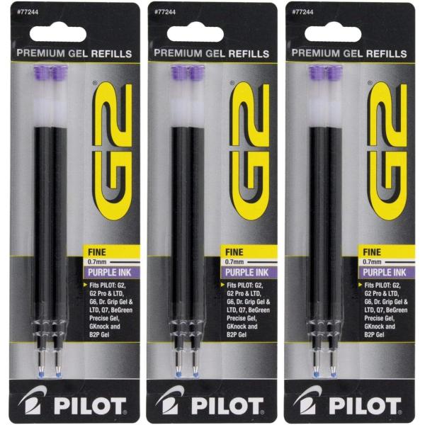 商品名Pilot Better BetterGrip EasyTouch 用 スティックボールペン 替芯 6 CountPilot G2, Dr. Grip Gel/Ltd, ExecuGel G6, Q7 Rollerball Gel I...