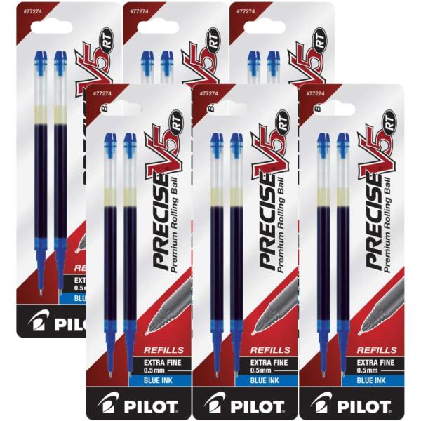 商品名Pilot Precise V5 RT リキッドインク 格納式ボールペン 替え芯 0.5mm 極細 ブルーインク 6本パック 各2本のリフィル付きPilot Precise V5 RT Liquid Ink Retractable R...