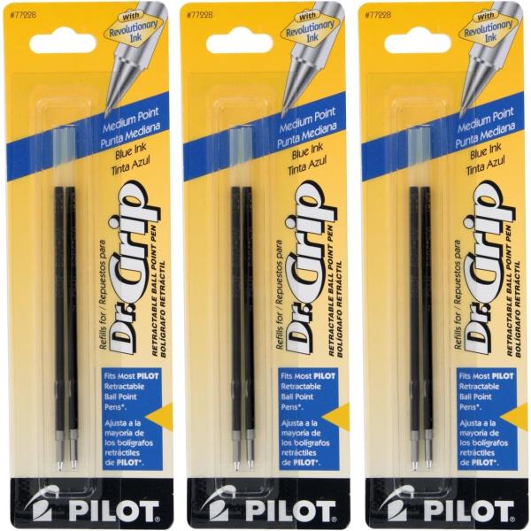 商品名Pilot Better/EasyTouch/Dr グリップ ノック式ボールペン リフィル 1.0mm 中細 ブルーインク 3本パックPilot Better/EasyTouch/Dr Grip Retractable Ballpoi...