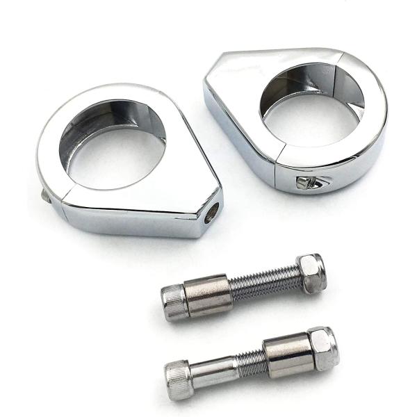 商品名HTT- オートバイフォーククランプ ウィンカークランプ ハーレー ソフテイル マウントブラケット 39mm フォーク クロームHTTMT MT299-002-CD Chrome Fork Clamp Turn Signal Clam...