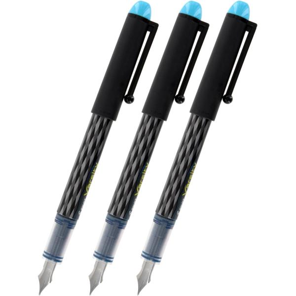 商品名パイロットVarsity Disposable Fountain Pens , Medium Point ,パックof 3Pilot Varsity Disposable Fountain Pen, Turquoise Ink, Me...
