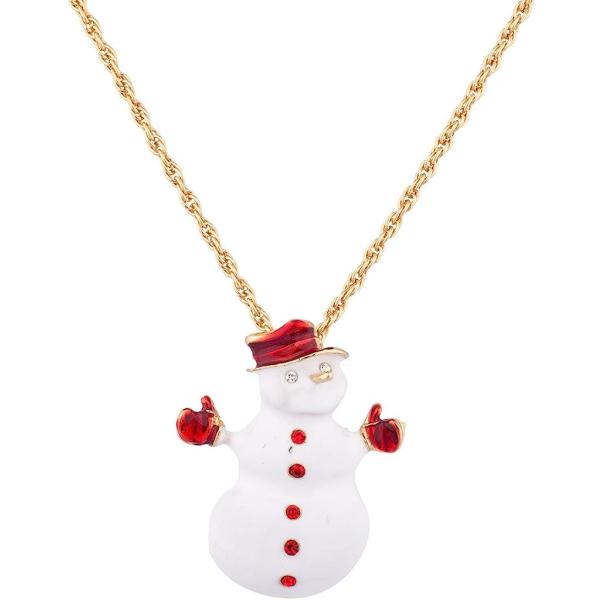 商品名ラックスアクセサリーFrosty the Snowman XmasクリスマスペンダントネックレスLUX ACCESSORIES Frosty The Snowman Xmas Christmas Pendant Necklaceブラン...