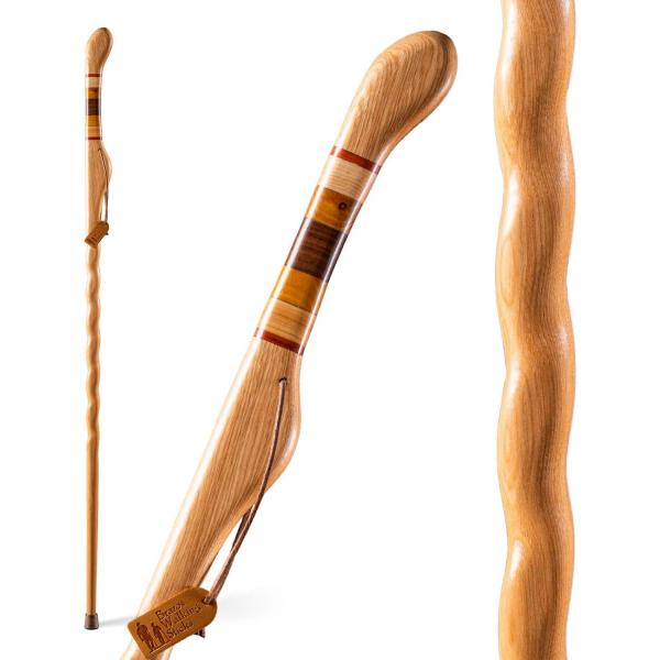 商品名Brazos 58"" Hickory Texas Safari Wood Twisted Walking Stick Hiking Trekking Pole, Made in the USAブランド：Brazos商品サイズ：58"...