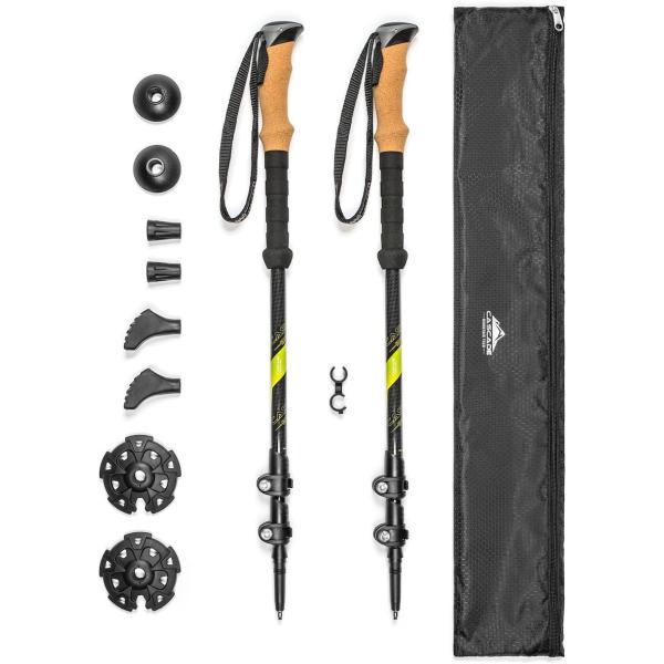 商品名Cascade Mountain Tech Carbon Fiber Quick Lock Trekking Poles - Collapsible Walking or Hiking Stick 141［並行輸入］Cascade M...