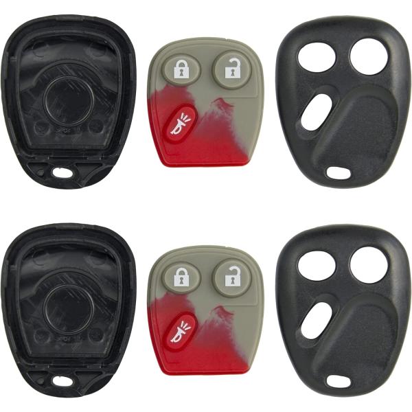 商品名Keyless2Go 交換用シェルケースとボタンパッド FCC LHJ011リモートキーフォブ用 - シェルのみ (2個パック)Keyless2Go Replacement for New Shell Case and Button ...