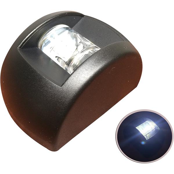 商品名Pactrade MarineボートホワイトSternナビゲーションライトブラックPCハウジング2 NM 12 V 76lm ip66 1 WMarine Boat White Stern Navigation Light Black...