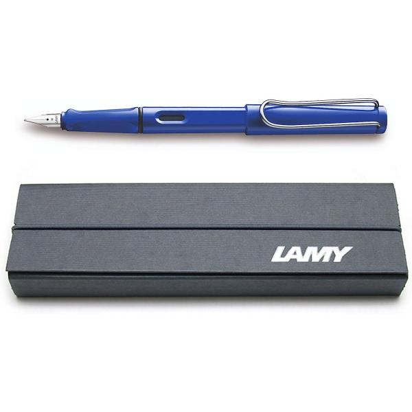 商品名Lamy Safari Fountain Pen, Shiny Blue Barrel - Medium Nib (Blue Fountain Pen with Giftbox)ブランド：Lamy商品サイズ：高さ：2.4 cm横幅：5...