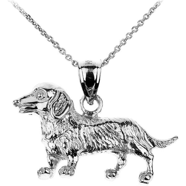 商品名Polished 925スターリングシルバーWeiner犬ダックスフントチャームペンダントネックレス シルバーPolished 925 Sterling Silver Weiner Dog Dachshund Charm Pendan...
