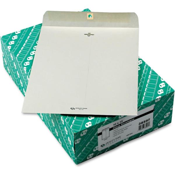 商品名qua38597   品質公園Executive Clasp封筒Quality Park 38597 Gummed Clasp Envelope, 28Lb, 10-Inch X13-Inch, 100/Bx, Grayブランド：Qu...