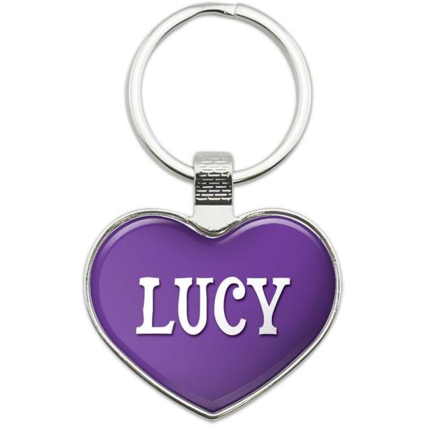 商品名Metal Keychain Key Chain Ring Purple I Love Heart Name L-M - Lucyブランド：GRAPHICS &amp; MORE商品サイズ：One Size商品番号：色：Lucy素材：...