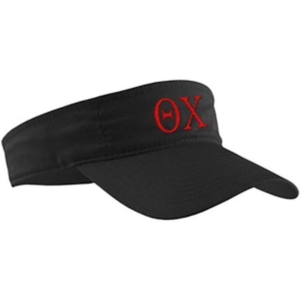 商品名Express Design Group HAT メンズ US サイズ: One Size カラー: ブラックTheta Chi Greek Letter Visor Black w/Red Threadブランド：Greekgear商...