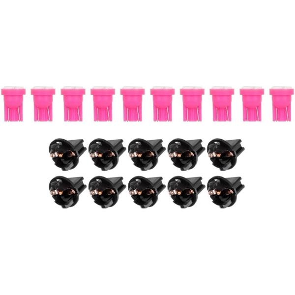 商品名cciyu 10Pack Pink 4-3528-SMD T10 168 194 LED Light Bulbs With Twist Lock Sockets Instrument Gauge Panel LED Lightブランド...