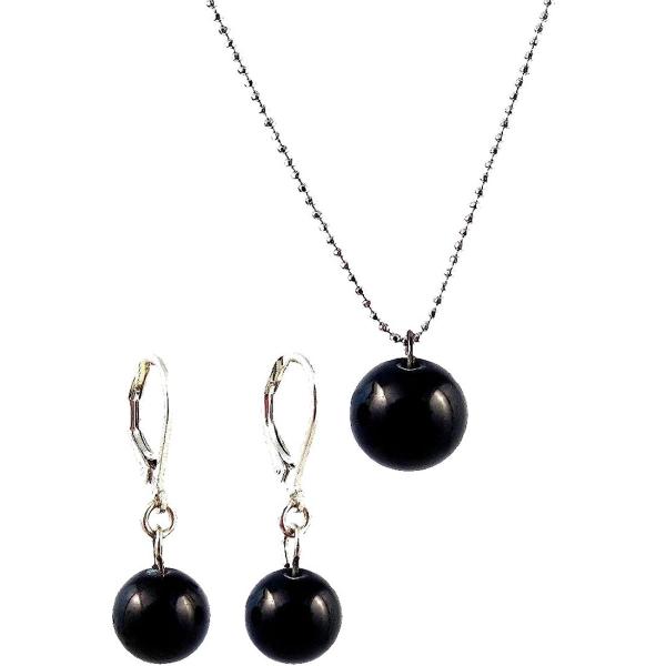 商品名A-Ha Pearlized Glass Necklace and Earring Set - Black (N505)ブランド：A-Ha商品サイズ：重量：0 g商品番号：N505色：Black素材：Glass